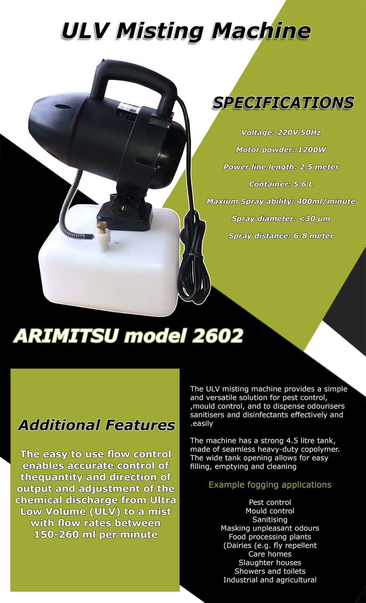 ULV Cold Foggers – Fogging Machine